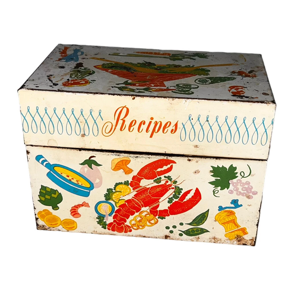 Metal Recipe Box