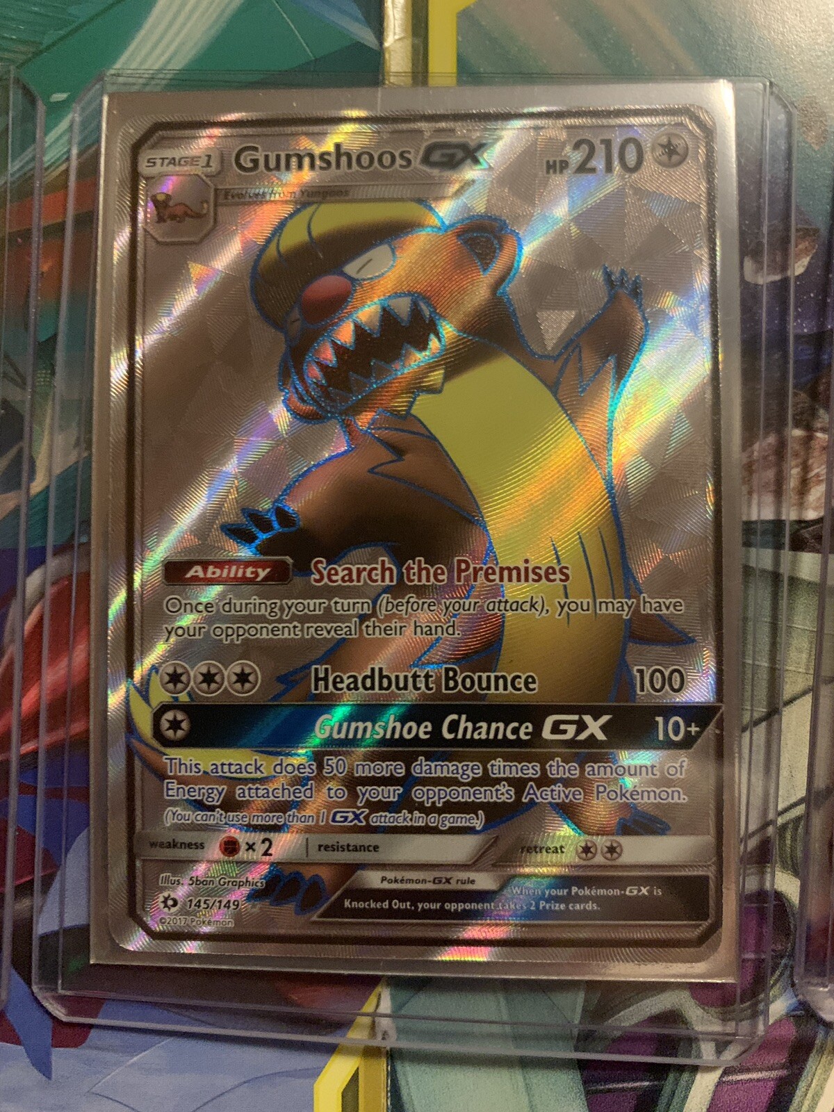 Gumshoos GX Full Art NM Sun & Moon 145/149 Pokemon TCG | eBay