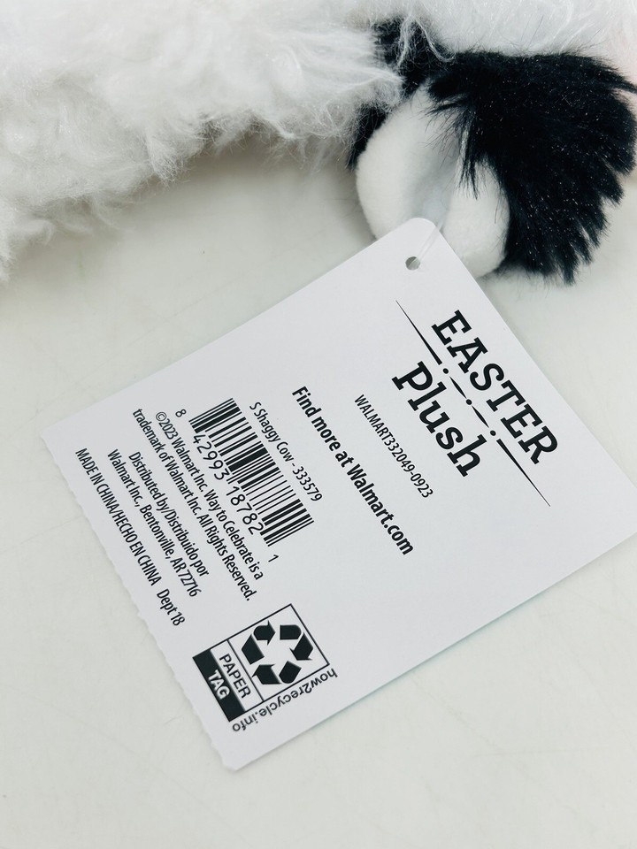 Easter Shaggy Cow Plush 7" Cute Viral Stuffed Animal By Way To ...