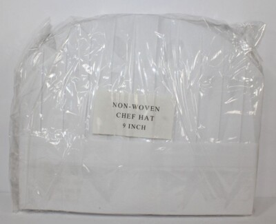 10 Pack 9inch Disposable Non-Woven Paper Fiber Chef Hats | eBay