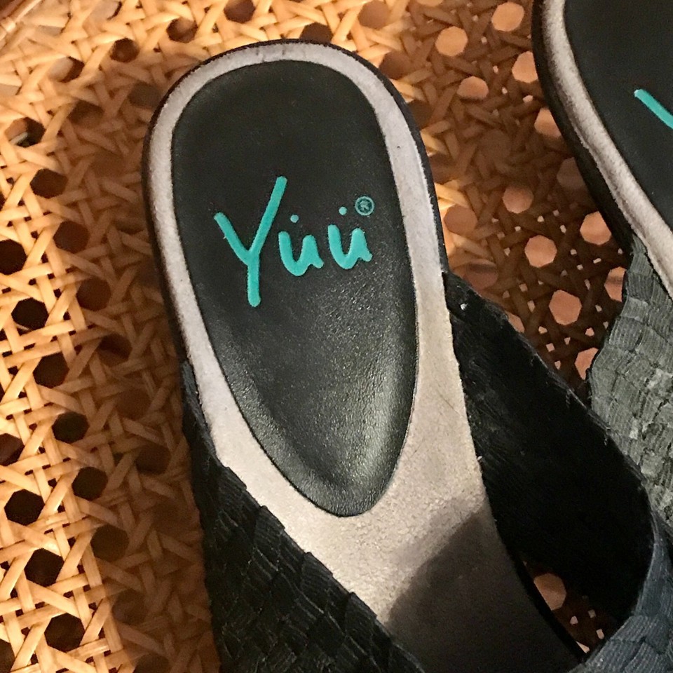 YUU FANEN Women’s Shoes Slip-On Wedge Sandals Black Size 8.5 M ...