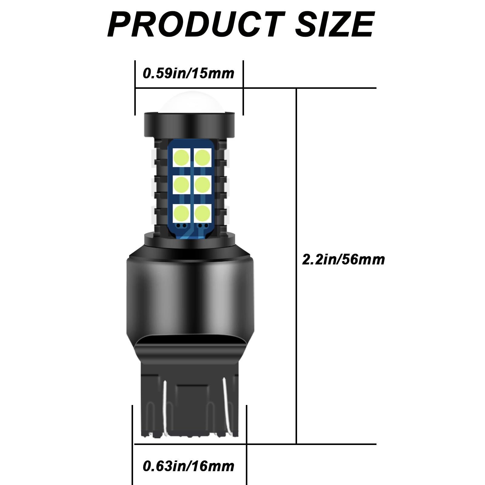 3030 30SMD 7443 W21-5W LED Bulb Daytime Running Light Ice Blue 400% Brighter, | eBay