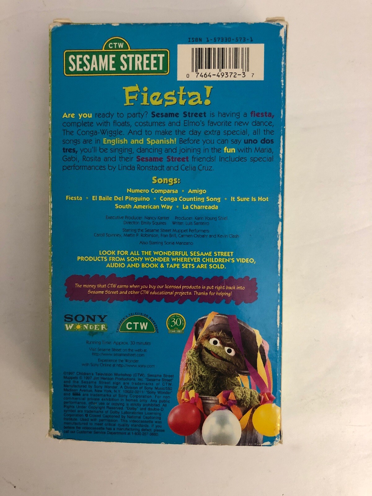 Sesame Street Fiesta!(VHS 1997)TESTED RARE VINTAGE COLLECTIBLE SHIPS N ...