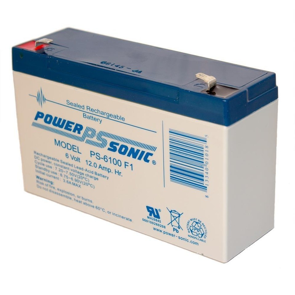 Power-Sonic PS-6100 6V 12AH Battery Replacement for Ritar RT12120 /H | eBay