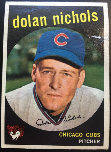 1959 Topps #362A DOLAN NICHOLS *optioned* Boston Red Sox MLB Baseball ...