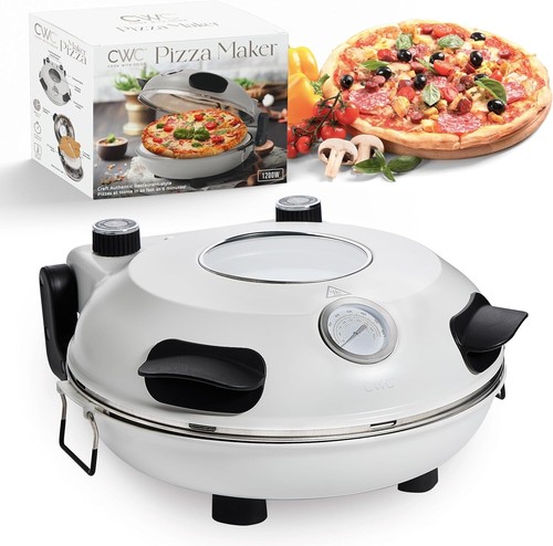 CWC Electric Indoor Pizza Oven – Crispy Crust Countertop Pizza Cooker ...