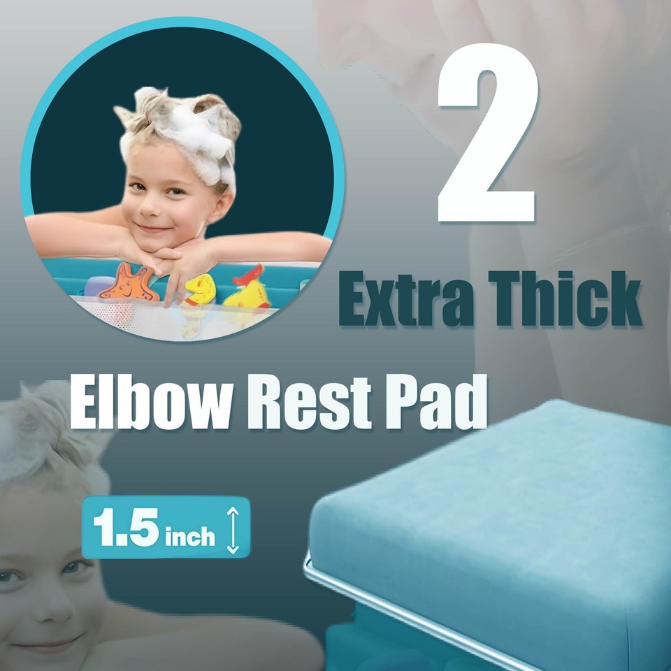 Extra Thick & Comfortable Baby Bath Kneeler & Elbow Rest Pad Set for ...