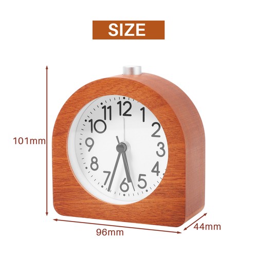 Alarm Clock Without Ticking Retro Wooden Alarm Clock with Dial Alarm ...