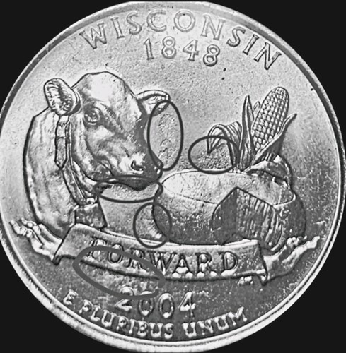 2004 P WISCONSIN STATEHOOD QUARTER UNCIRCULATED STRIKE-THROUGH ERROR | eBay