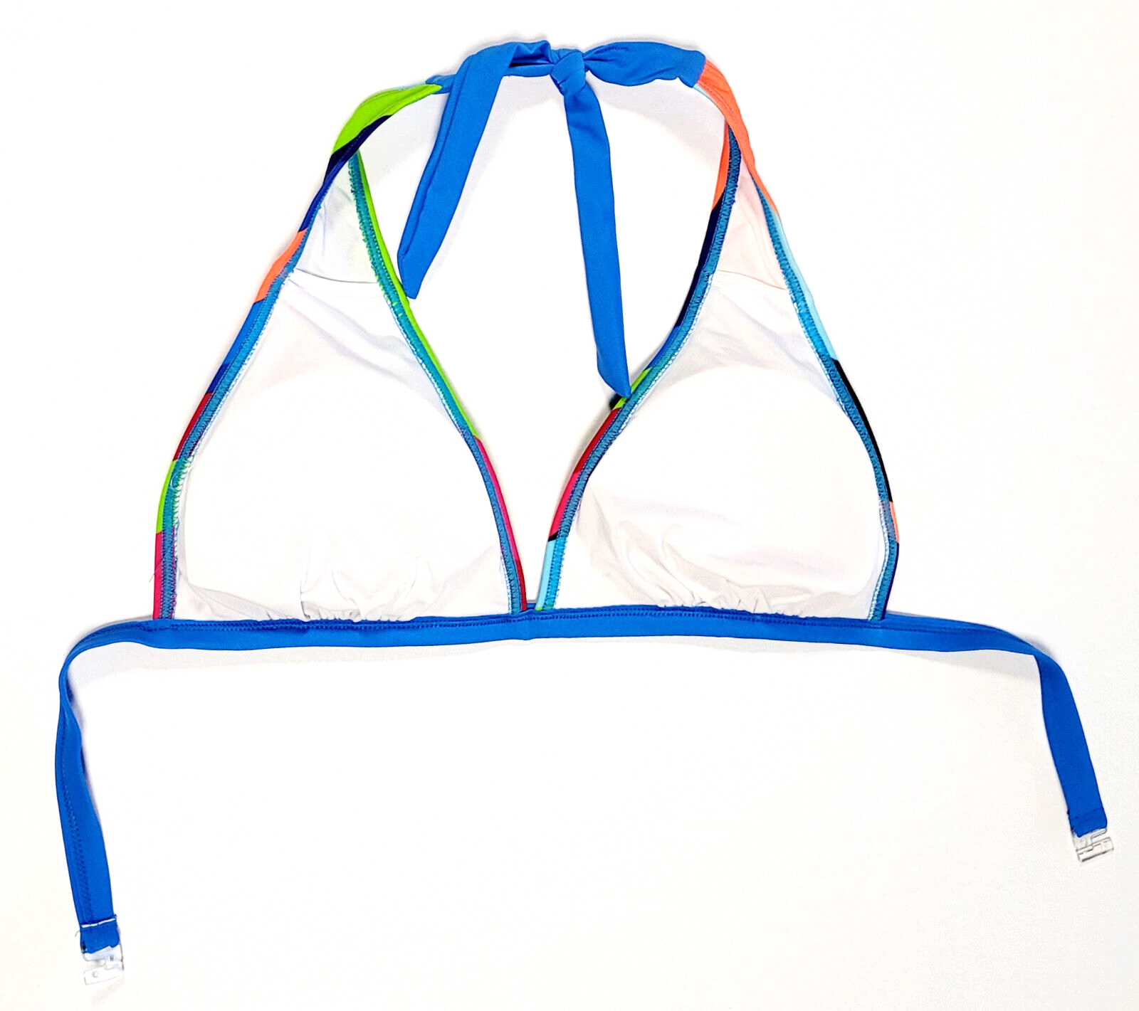 eleMar Damen Bademode Bikini Oberteil bunt gestreift Neckholder CUP B ...