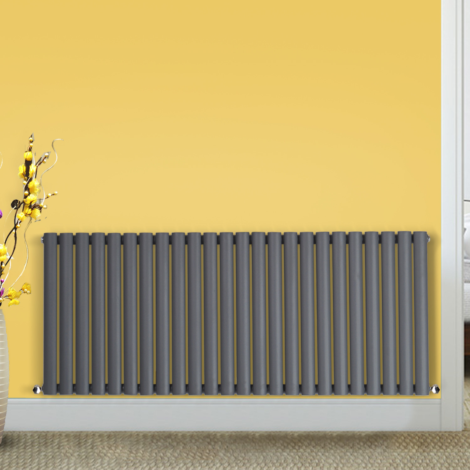 Horizontal Vertical Oval Column Designer Radiator Central Heating Rad ...