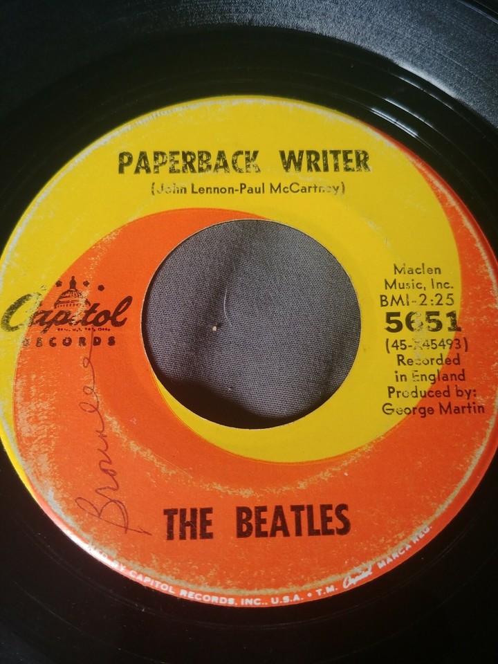 BEATLES: Paperback Writer / Rain US Capitol 5651 Scranton 45 Sub Label ...