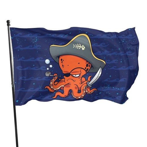 Pirate Octopus Flag 3x5 Ft Outdoor Indoor With Grommet Home House ...