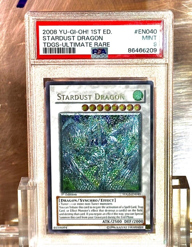 2008 Yu Gi Oh Tdgs Ultimate Rare En040 Stardust Dragon 1st Edition Psa