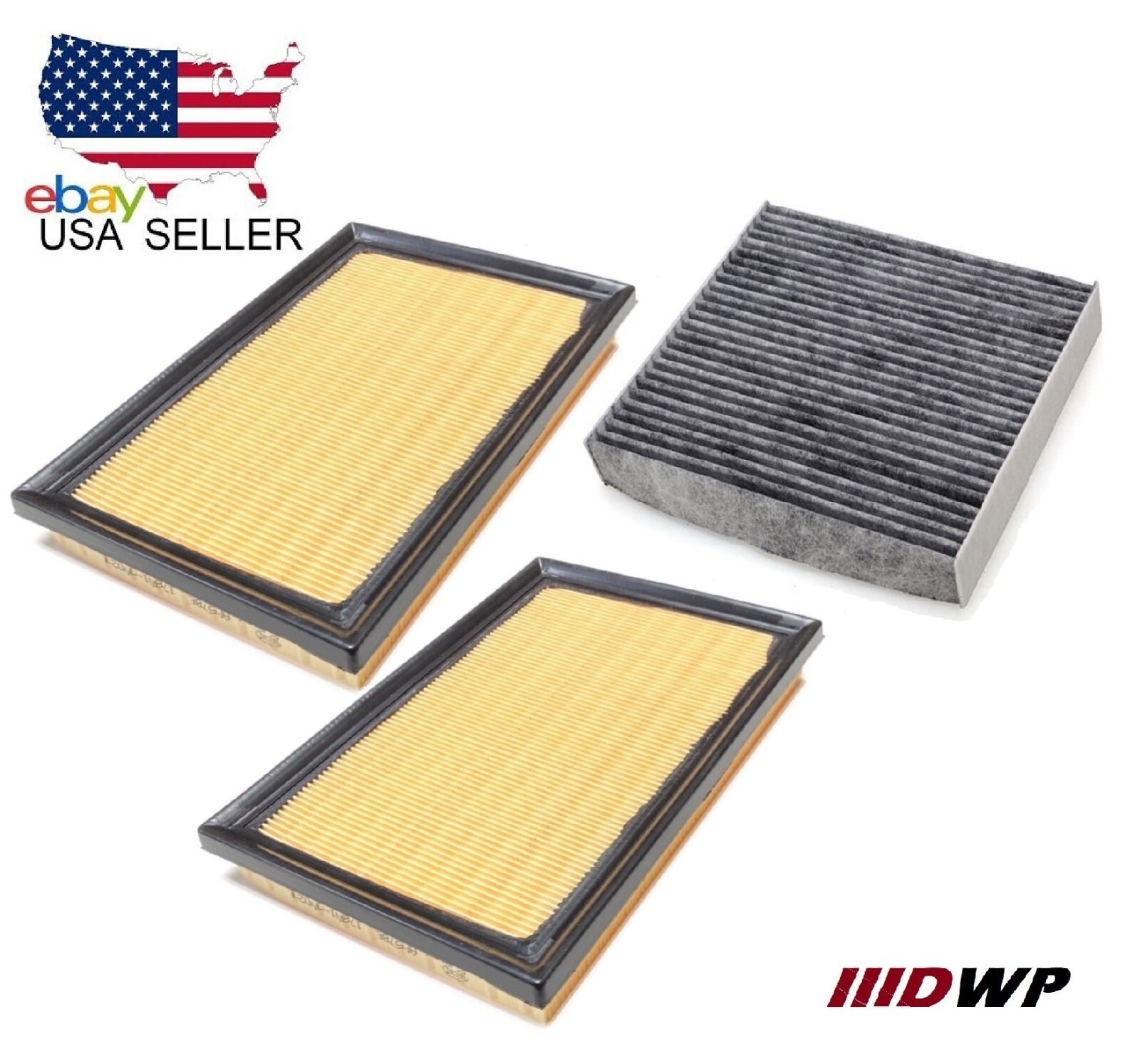COMBO 2x ENGINE AIR FILTER + CHARCOAL CABIN AIR FILTER FOR LEXUS LS460 ...
