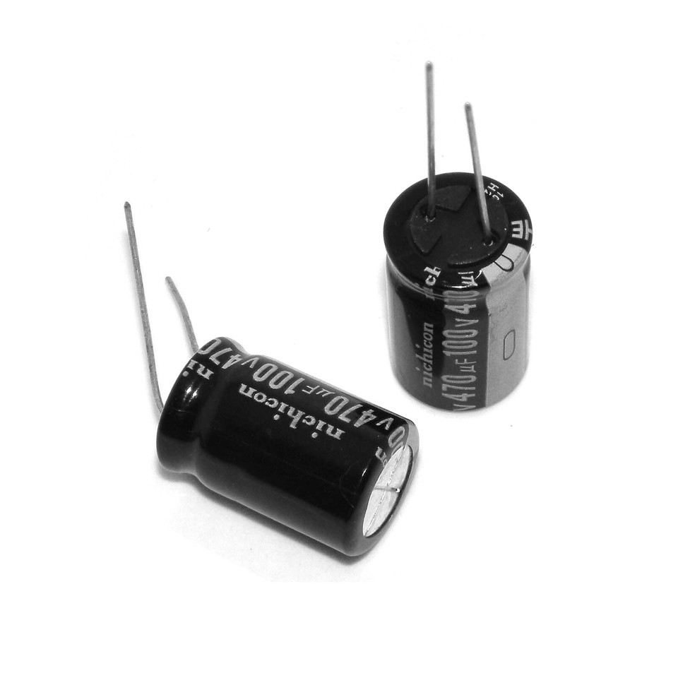 10x 470uF 100V Nichicon Radial Electrolytic Capacitors 100V 470uF 16x25 ...
