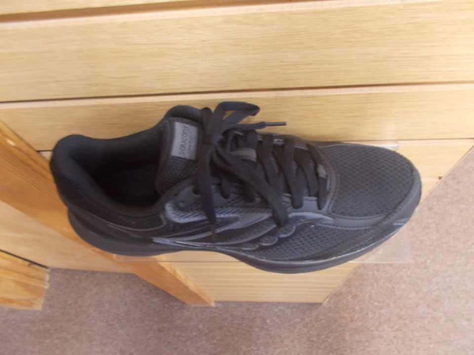SAUCONY MEN'S WIDE E WIDTH COHESION 17 RUNNING OR WALKING SHOES BLACK ...