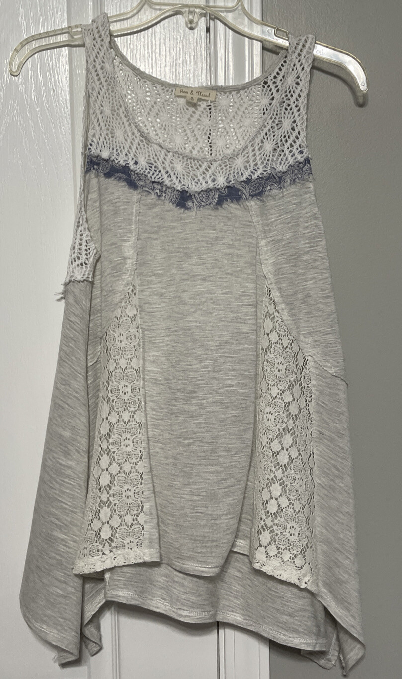 Hem and Thread Womens Floral Flowy Tank Top Size Medium | eBay