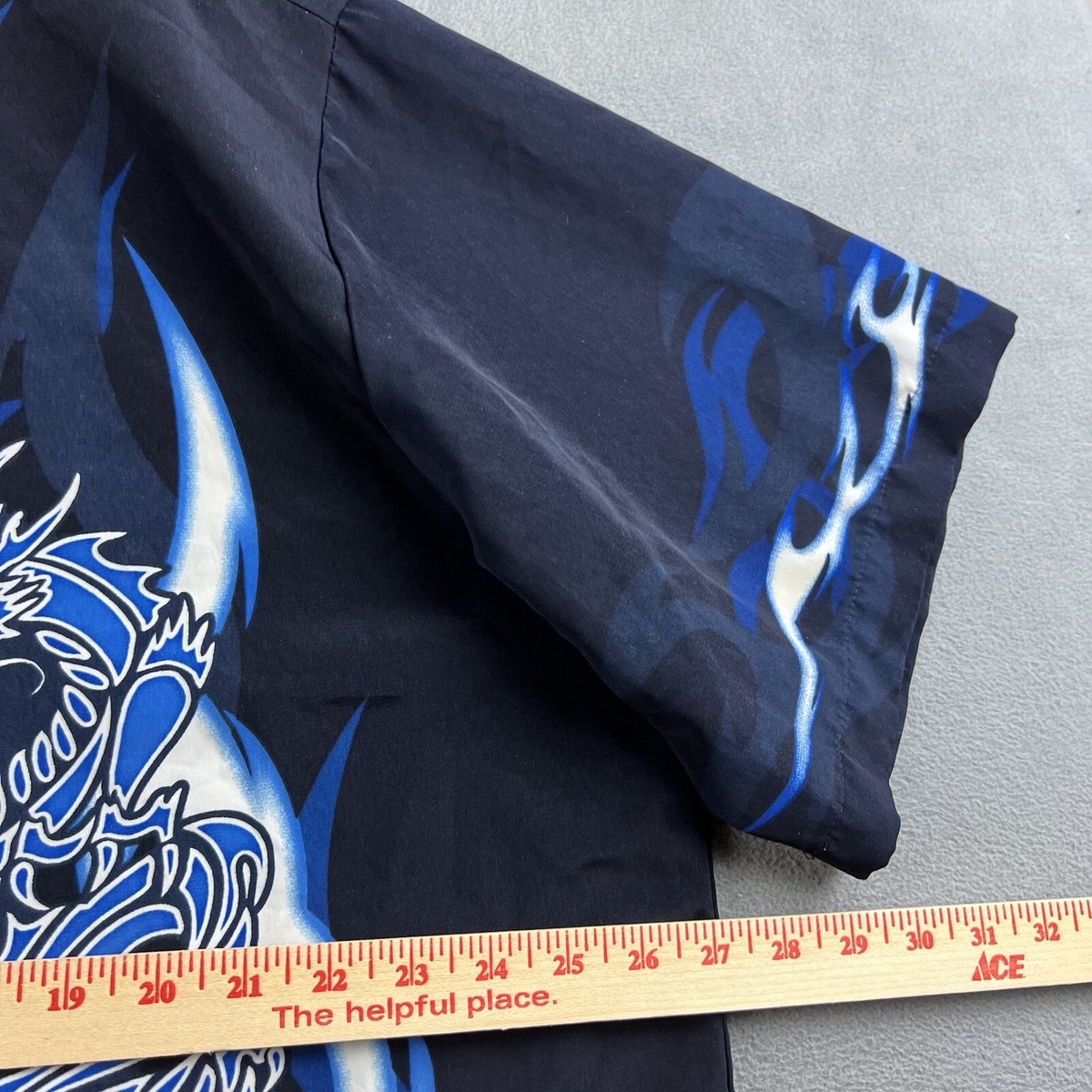 Vintage No Boundaries Shirt Mens XL Blue Dragon Flames Vintage No Boundaries Shirt Mens XL Blue Dragon Flames