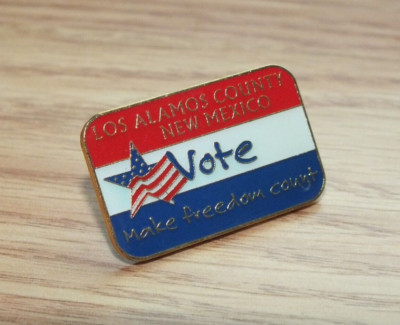 Los Alamos County Make Freedom Count Collectible VOTE Lapel Pin | eBay