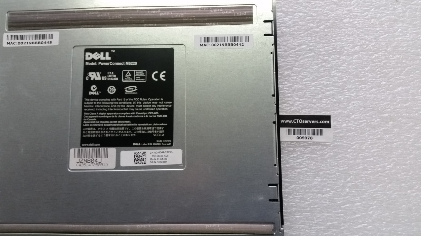 Dell PowerConnect M6220 10GB Ethernet 24 Port Switch 0GM069 GM069 for ...