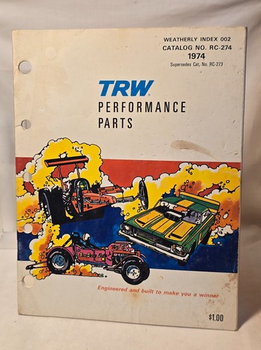 VTG 1974 TRW PERFORMANCE PARTS CATALOG Drag Racing PRO STOCK DRAGSTER ...