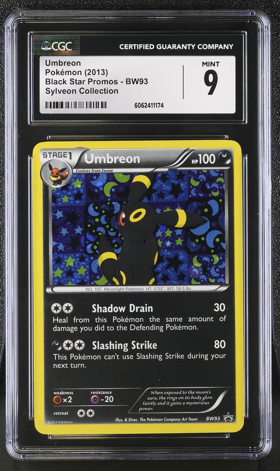 CGC 9 MINT Umbreon 2013 Black Star Promo BW93 Holo Pokemon Card | eBay