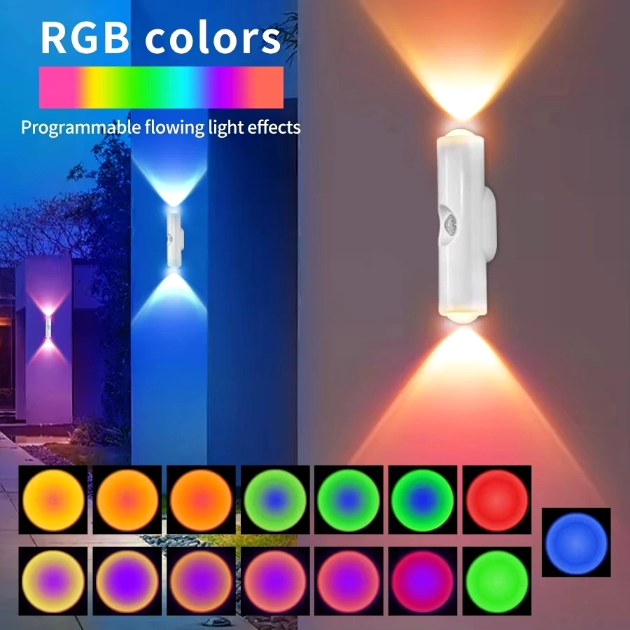 Magnetic RGB LED Smart Motion Sensor Night Light USB Recharageable ...