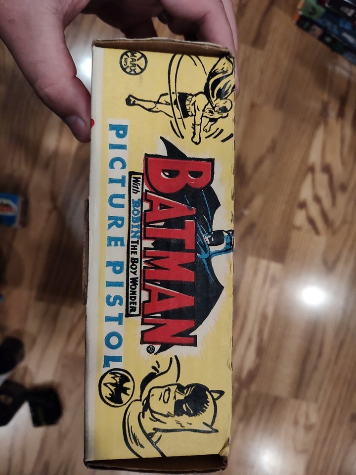 RARE 1966 BATMAN MARX TOY CO. PICTURE PISTOL COMPLETE IN ORIGINAL BOX ...