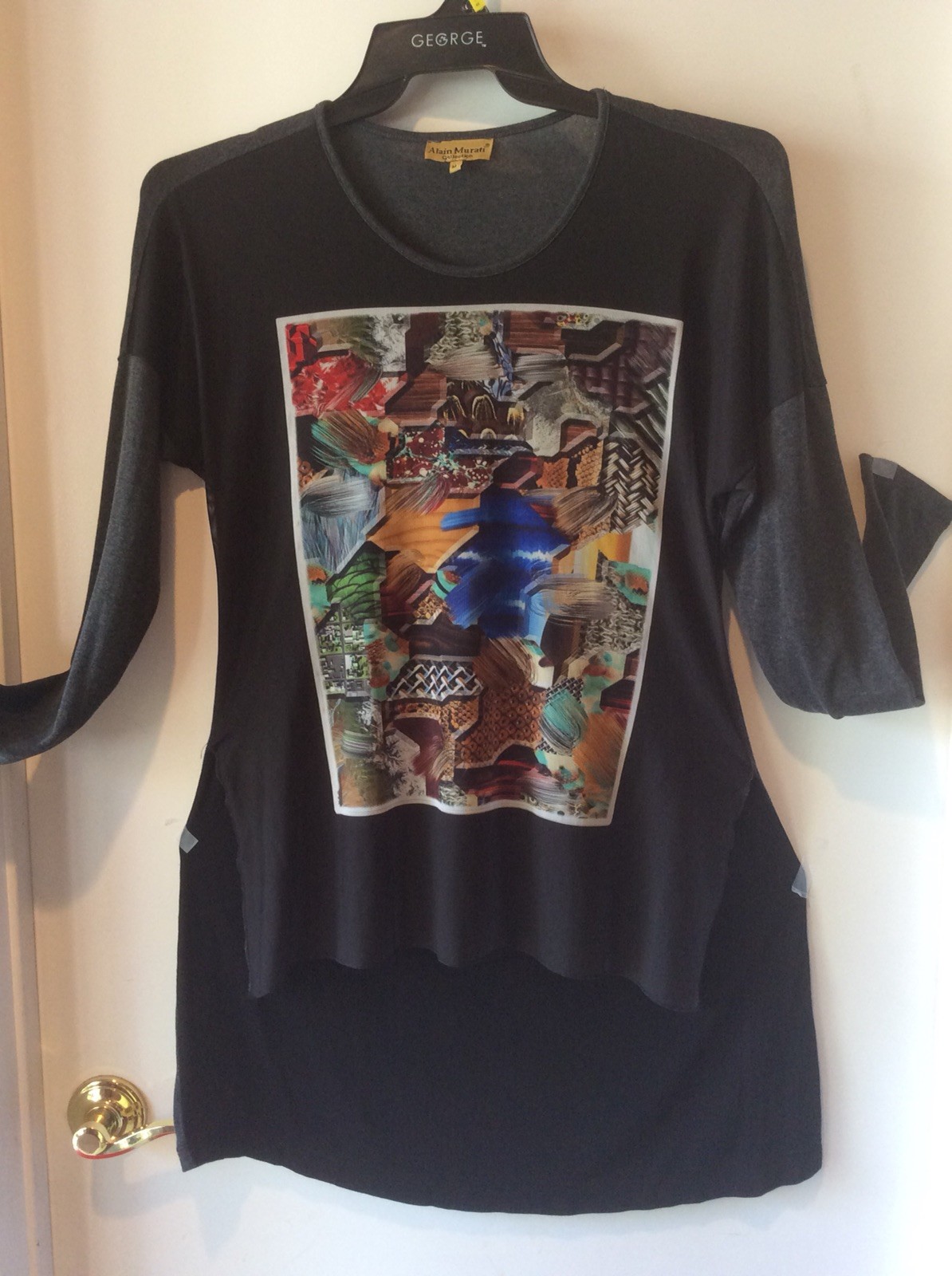 Alain Murati Collection French Knit Color Block Tunic Layered Lagenlook ...