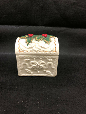 Christmas Holly Trinket Box | eBay