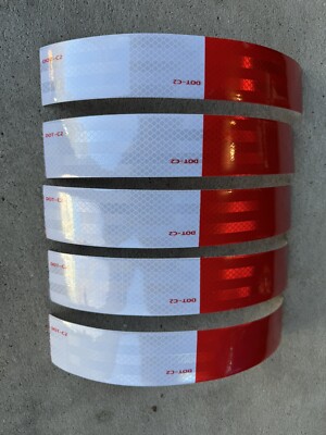 10 Pack 2x12 Inch Reflective Tape Conspicuity Self Adhesive Strips for ...