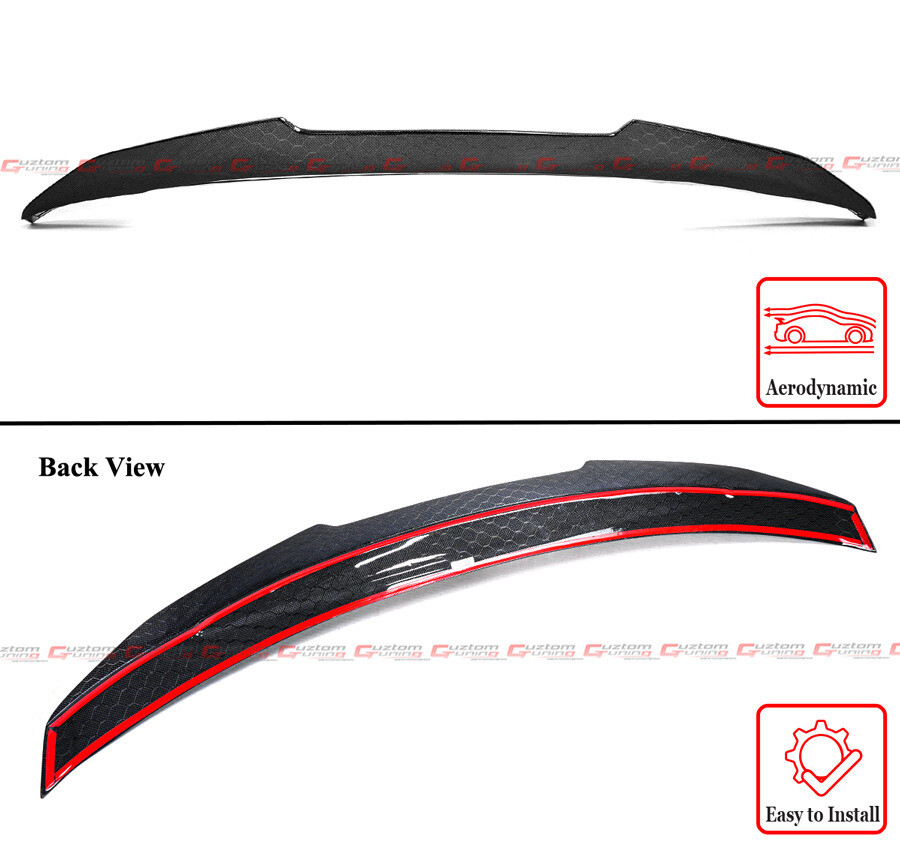 FOR 07-15 INFINITI G35 G37 G25 HONEYCOMB CARBON FIBER PSM DUCKBILL ...
