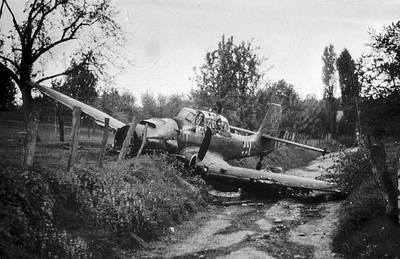 WWII B&W Photo German Luftwaffe Ju87 Stuka Crash WW2 World War Two ...