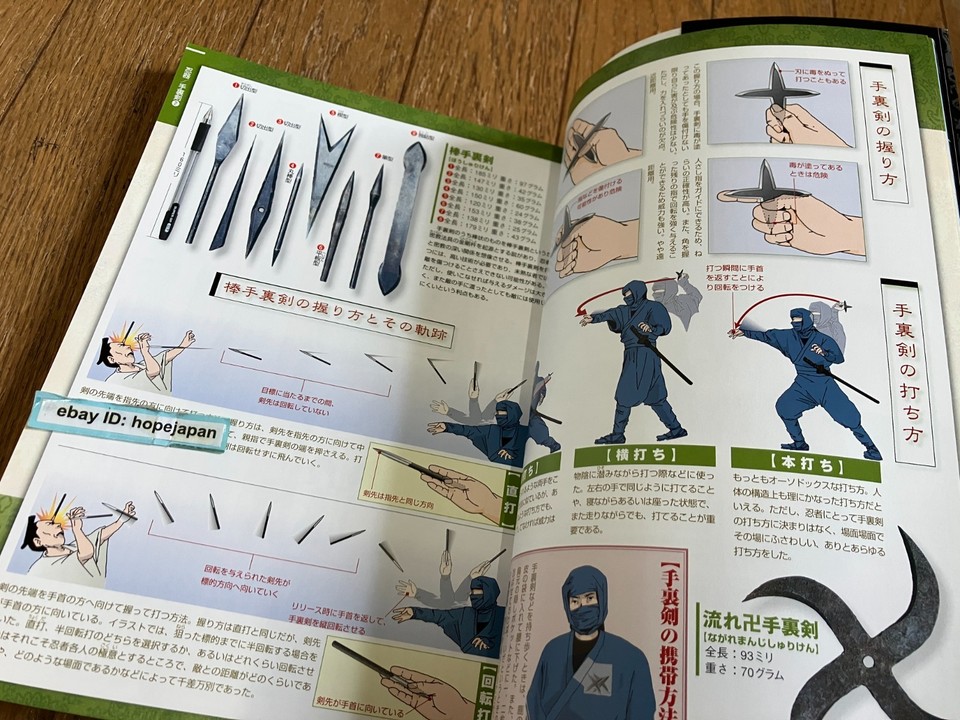 Ninja Weapons Secret Techniques Illustrated Book Ninjutsu Tools Hidden ...