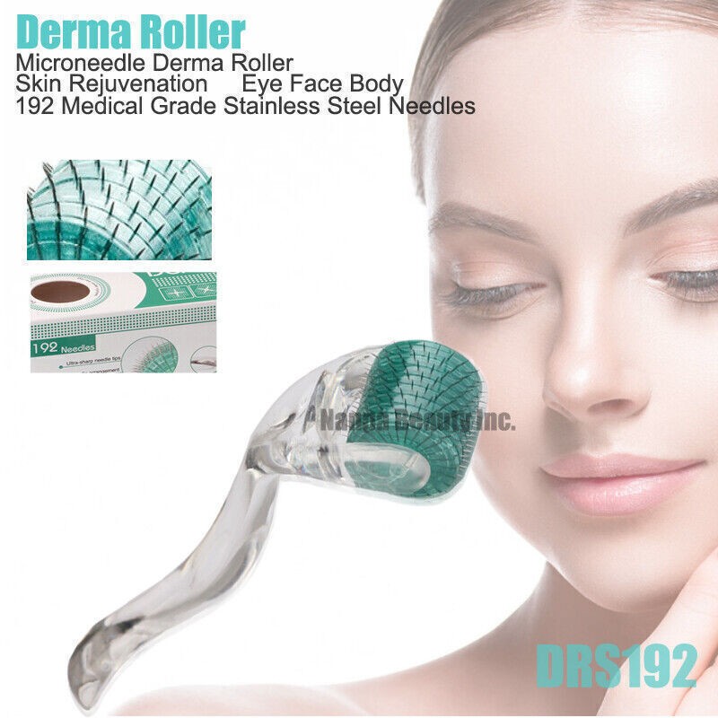 192 Pins Derma Roller 0.2 - 3.0mm Anti Acne Scars Facial Skin Care ...