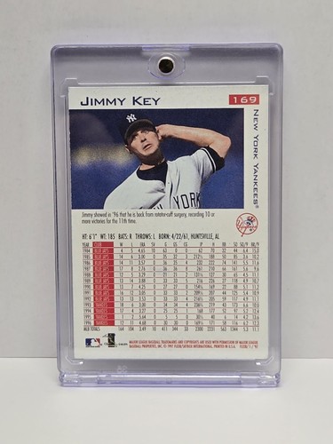 Jimmy Key New York Yankees SIGNED 1997 Fleer #169 96 World Series Card ...
