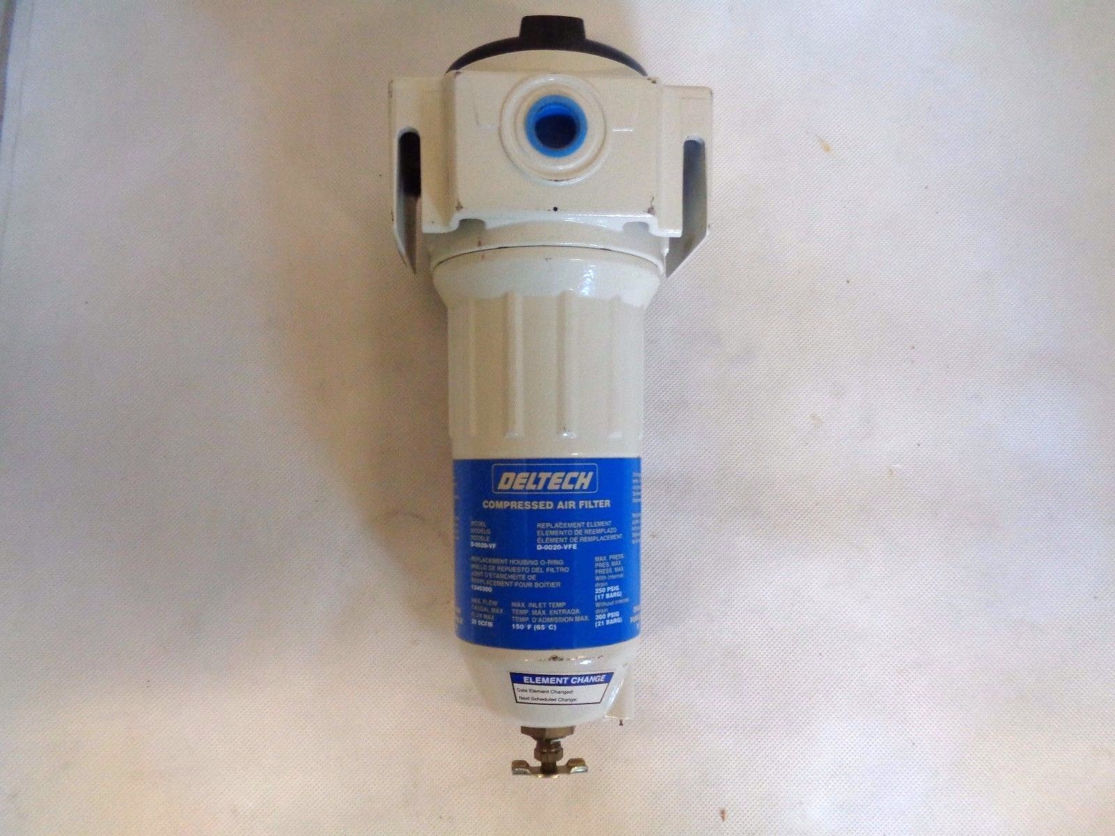 NEW DELTECH MODEL D-0020-VF COMPRESSED AIR FILTER ELEMENT # D0020-VFE ...
