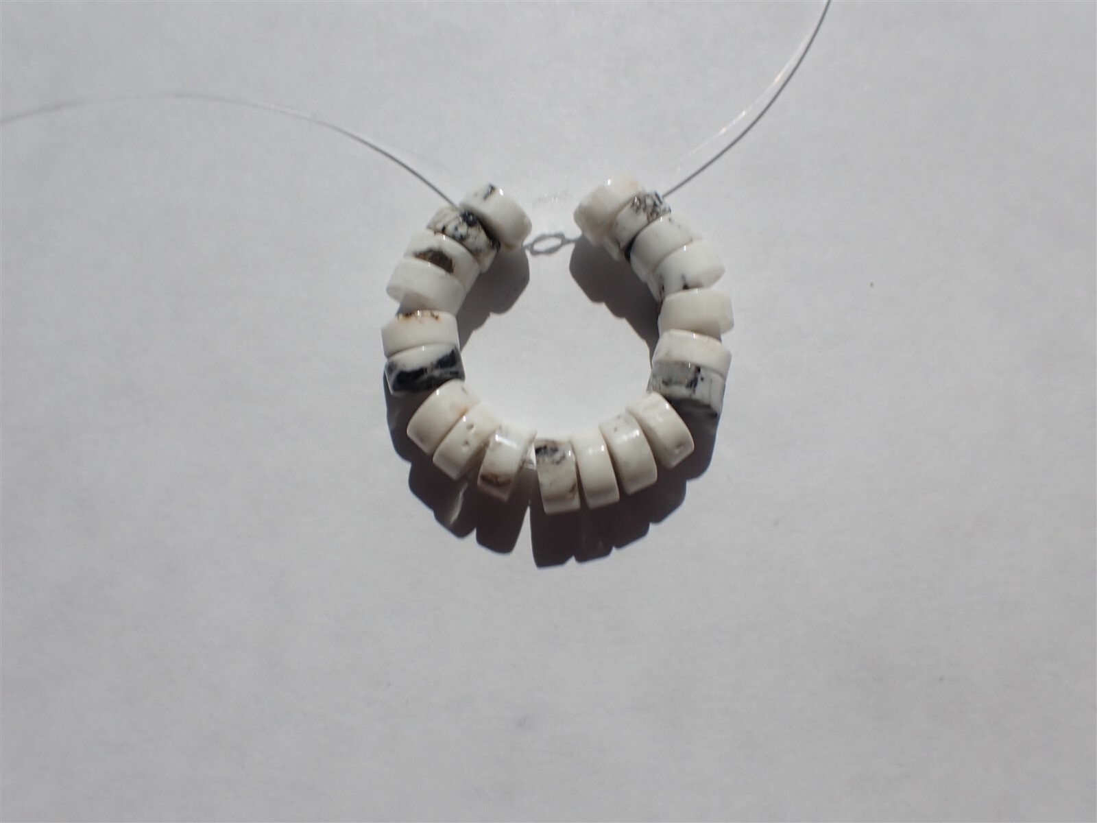 Rare White Buffalo (Tonopah) Disc Shaped Beads - 6x2.5-3mm - 20 Beads ...