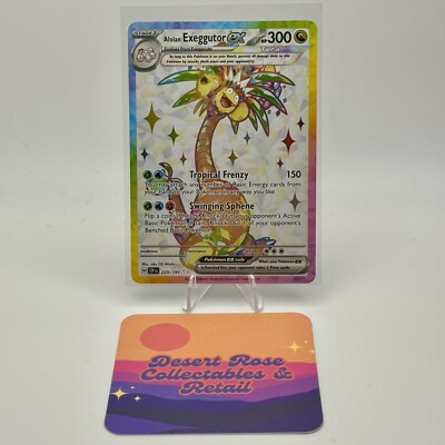 Pokemon TCG Alolan Exeggutor ex 225/191 Sv08: Surging Sparks Holo Ultra ...