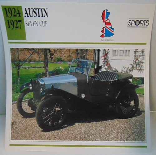 1924-1927 AUSTIN Seven Cup ATLAS EDITION Classic Car Info Spec Card | eBay
