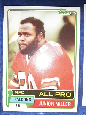 Junior Miller 1981 Topps Rookie #180 Atlanta Falcons FREE SHIPPING MVP ...