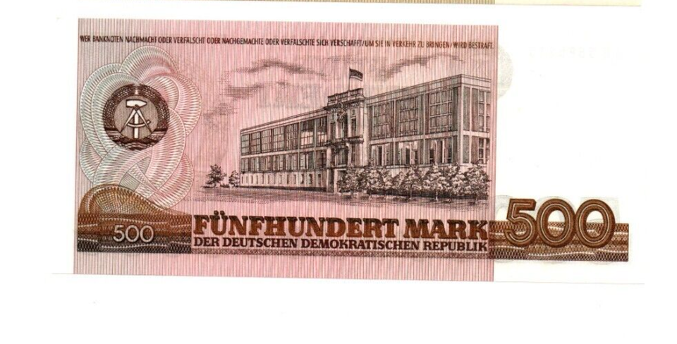 500 MARK UNC UNISSUED BANKNOTE FROM EAST-GERMANY/DDR 1985 PICK-33 | eBay