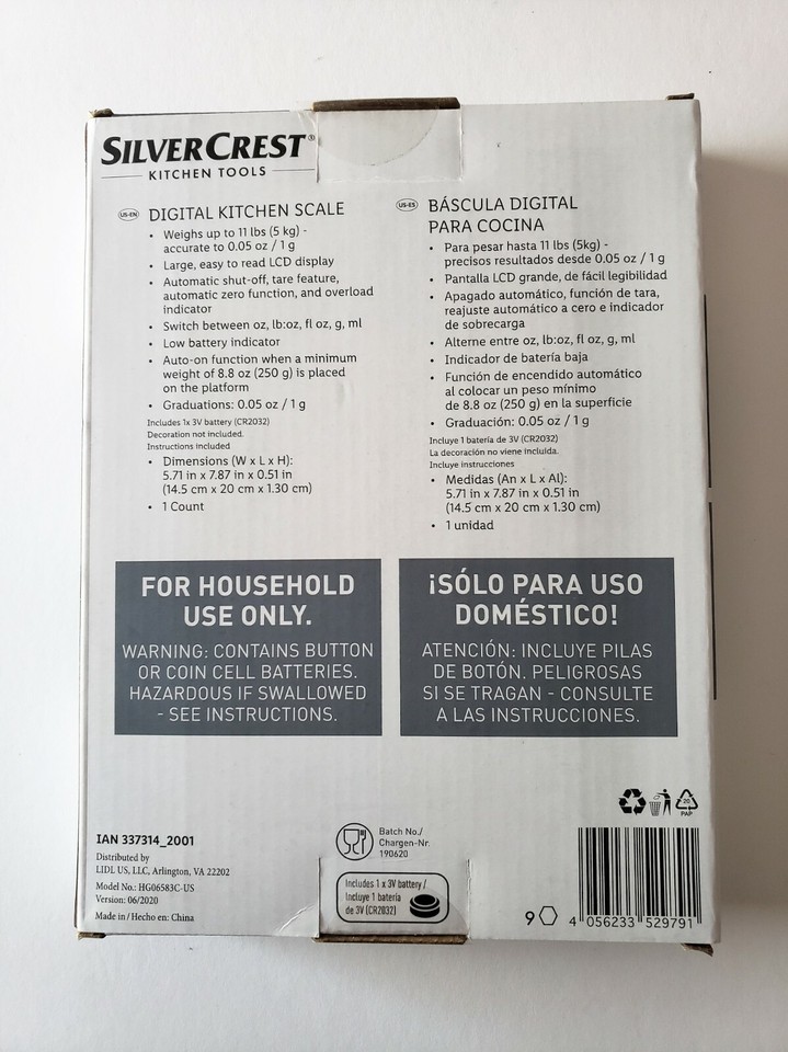 SilverCrest Digital Kitchen Scale | eBay