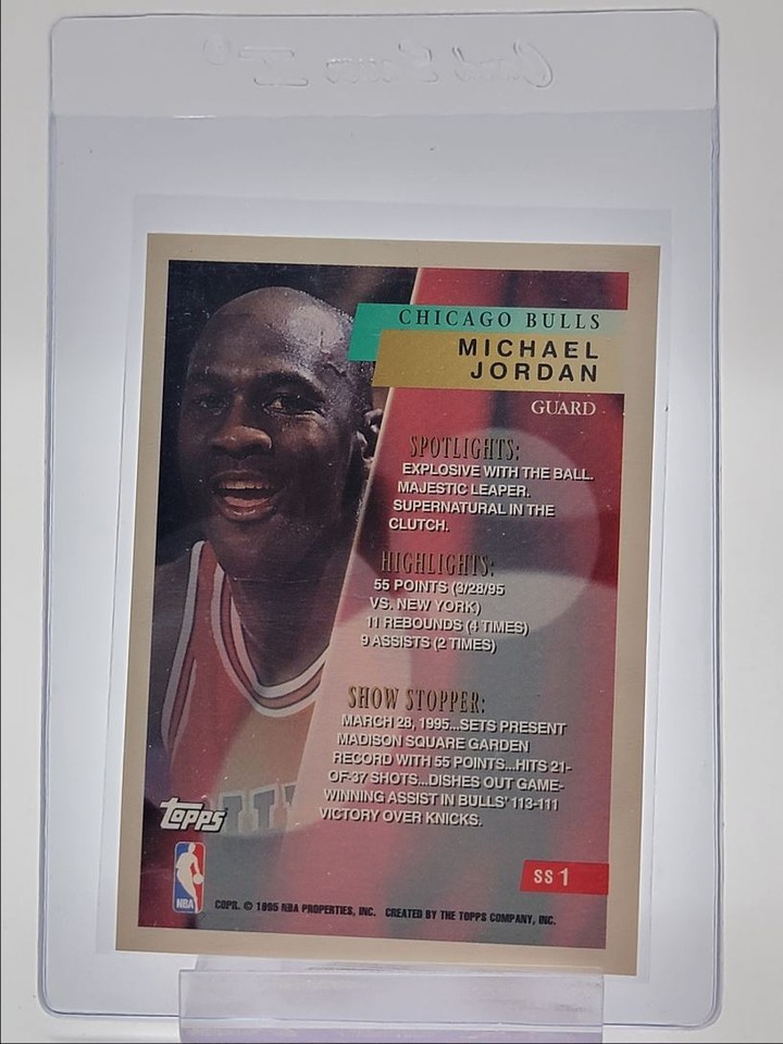 MICHAEL JORDAN 1995-96 TOPPS BASKETBALL SHOW STOPPERS BULLS Q0M-282 | eBay