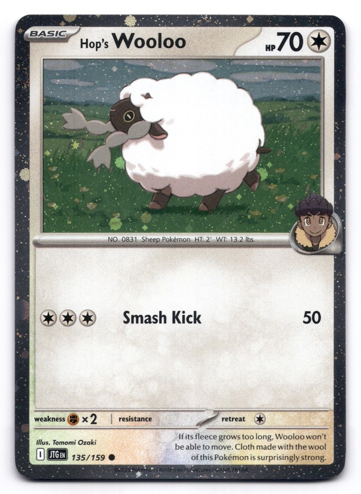 Hop's Dubwool Wooloo Cosmos Holo 135 136/159 Journey Together Pokemon ...