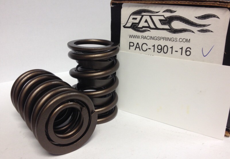 PAC Valve Spring Set PAC-1901-16; Hot Rod Dual 145 lbs @ 1.9 in., 1.540 ...