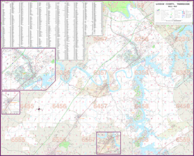 Loudon County, TN Wall Map | eBay