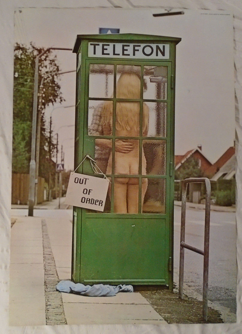 Out Of Order Nude Girl In Phone Booth Poster 1973 Wagner Graphics ...