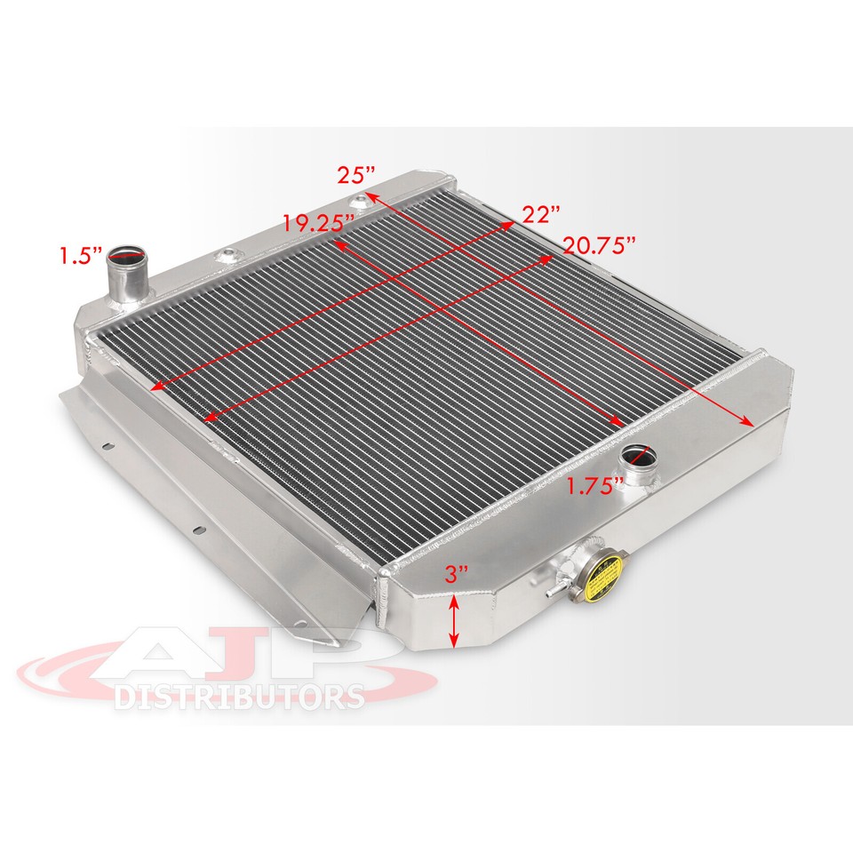 Tri Core Full Aluminum Radiator For 1955-1959 Chevy GMC 100 150 C/K ...